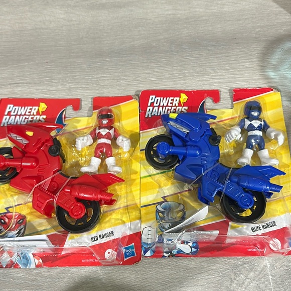Hasbro | Toys | Nwt Power Rangers Red Ranger And Blue Ranger Hasbro 3 ...
